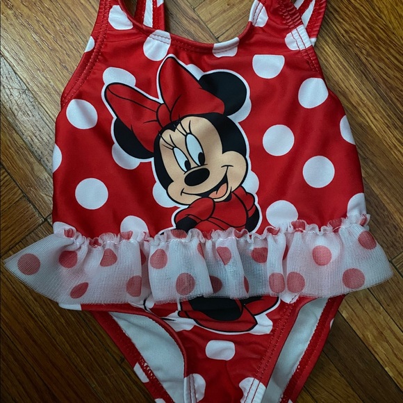 Disney | Swim | Disney Red Polka Dot Minnie Mouse Bathing Suit | Poshmark